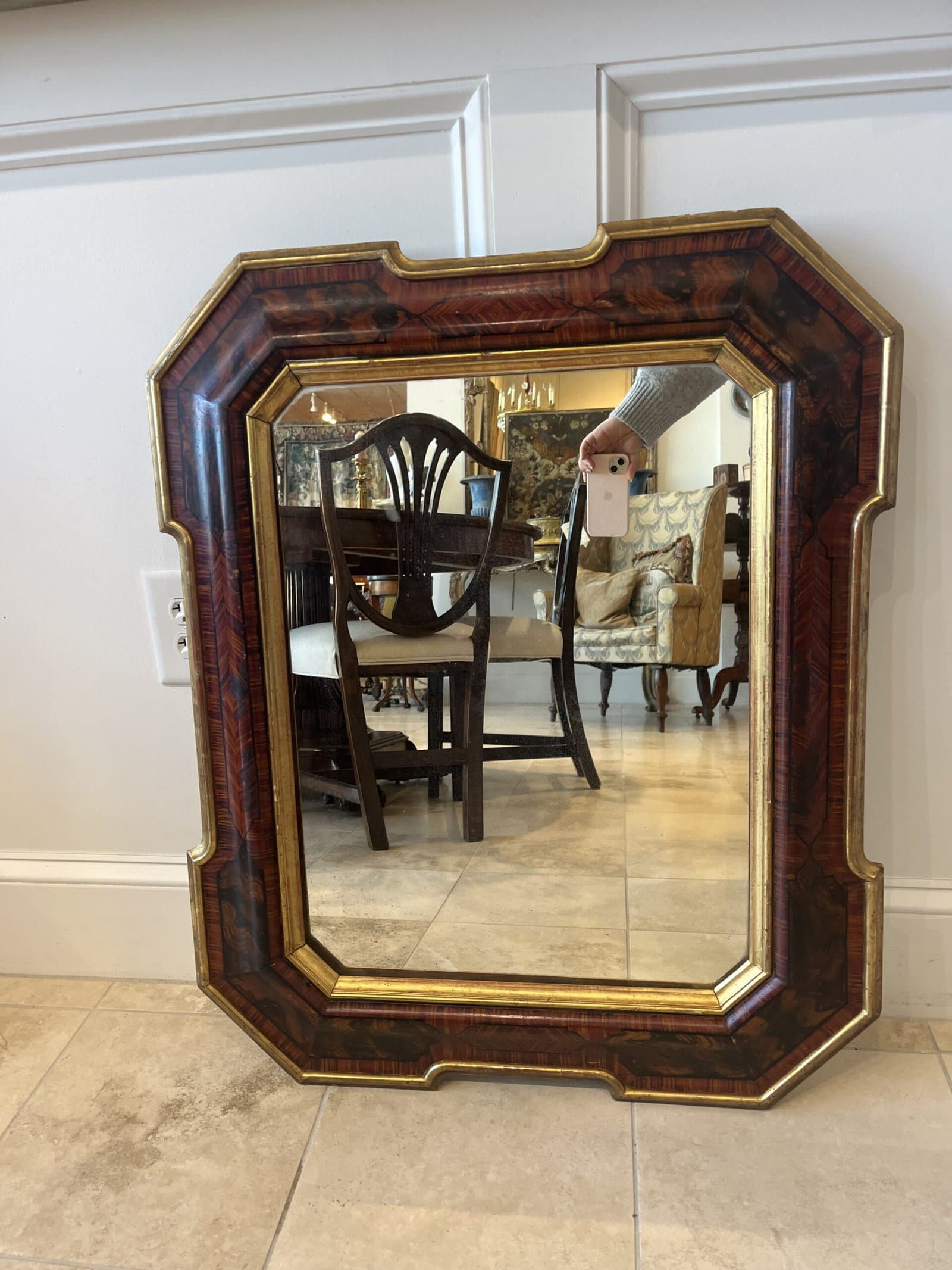 Louis Phillippe 19th Century Italian Faux Painted and Parcel Gilt ...