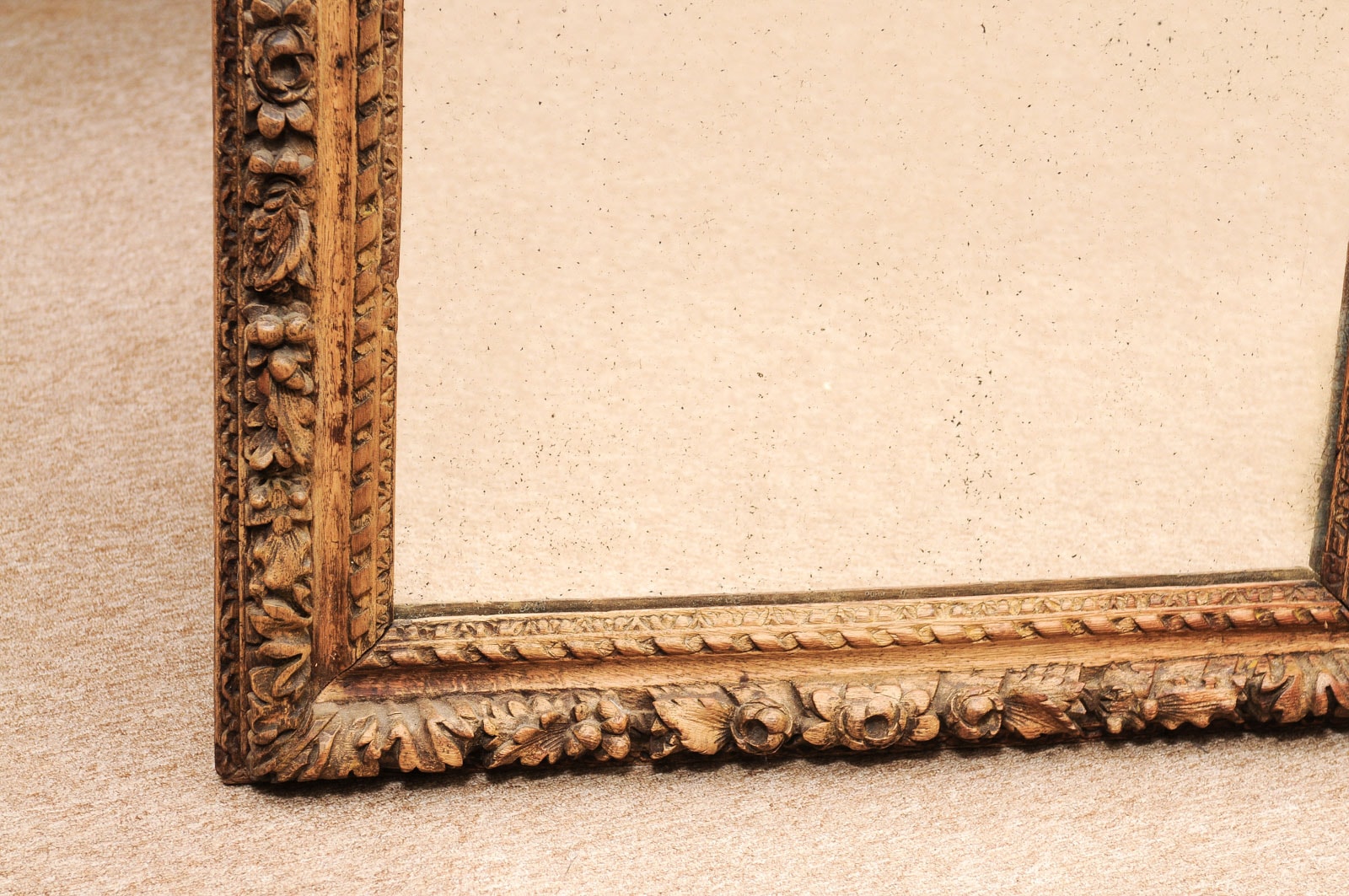 17th Century French Louis XIII Carved Oak Rectangular Mirror | William ...